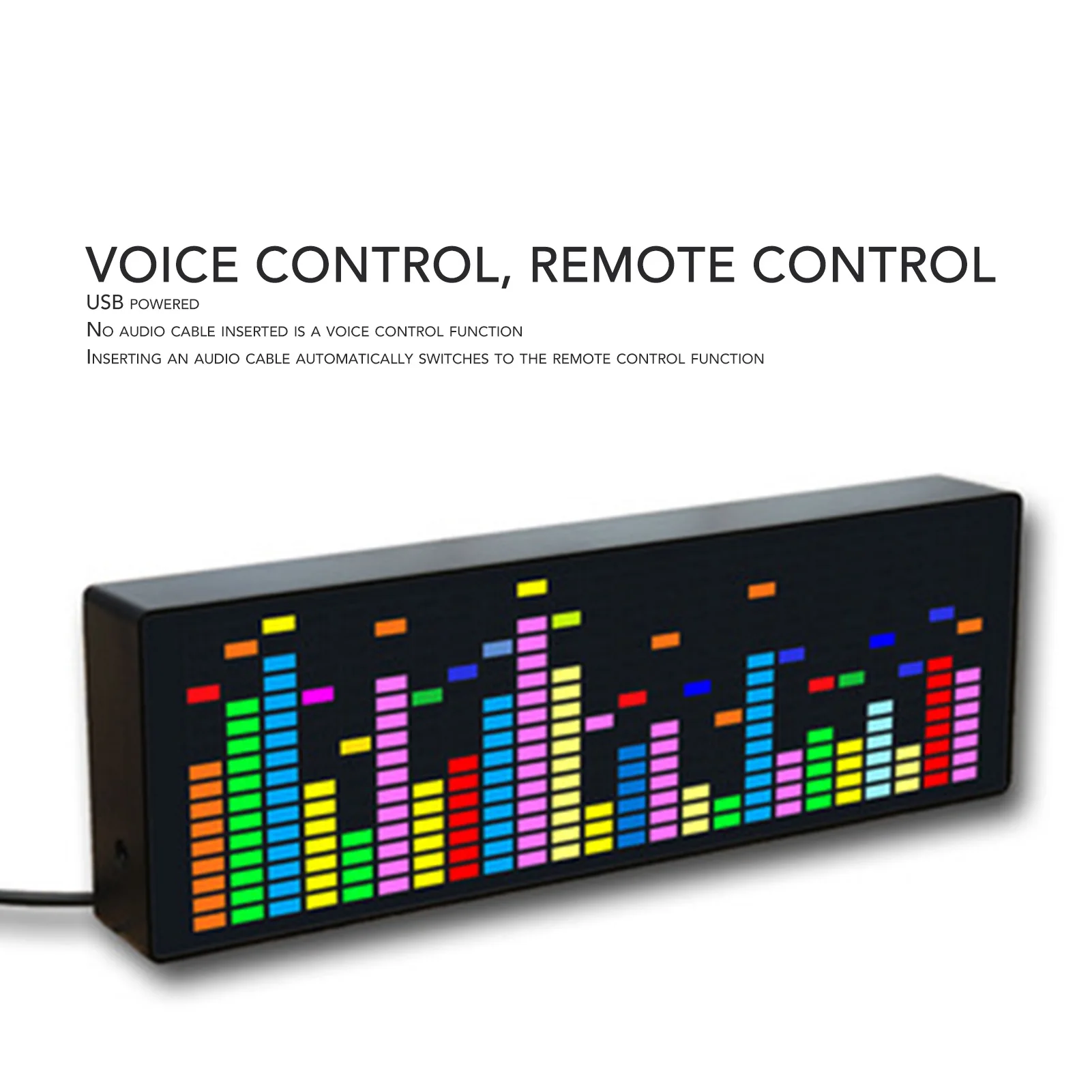 Music-Spectrum-Display-384-RGB-LEDs-20-Dynamic-Effects-7-Color-Effects ...