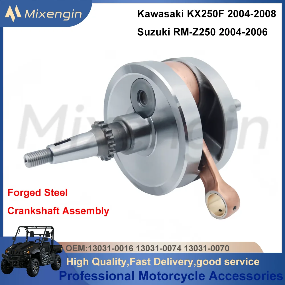 Crankshaft Assembly For Kawasaki KX250F 2004-2008 Suzuki RM-Z250 2004 ...