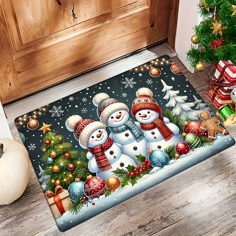 Christmas-Snowman-Welcome-Floormat-Front-Door-Entrance-Doormat-for ...