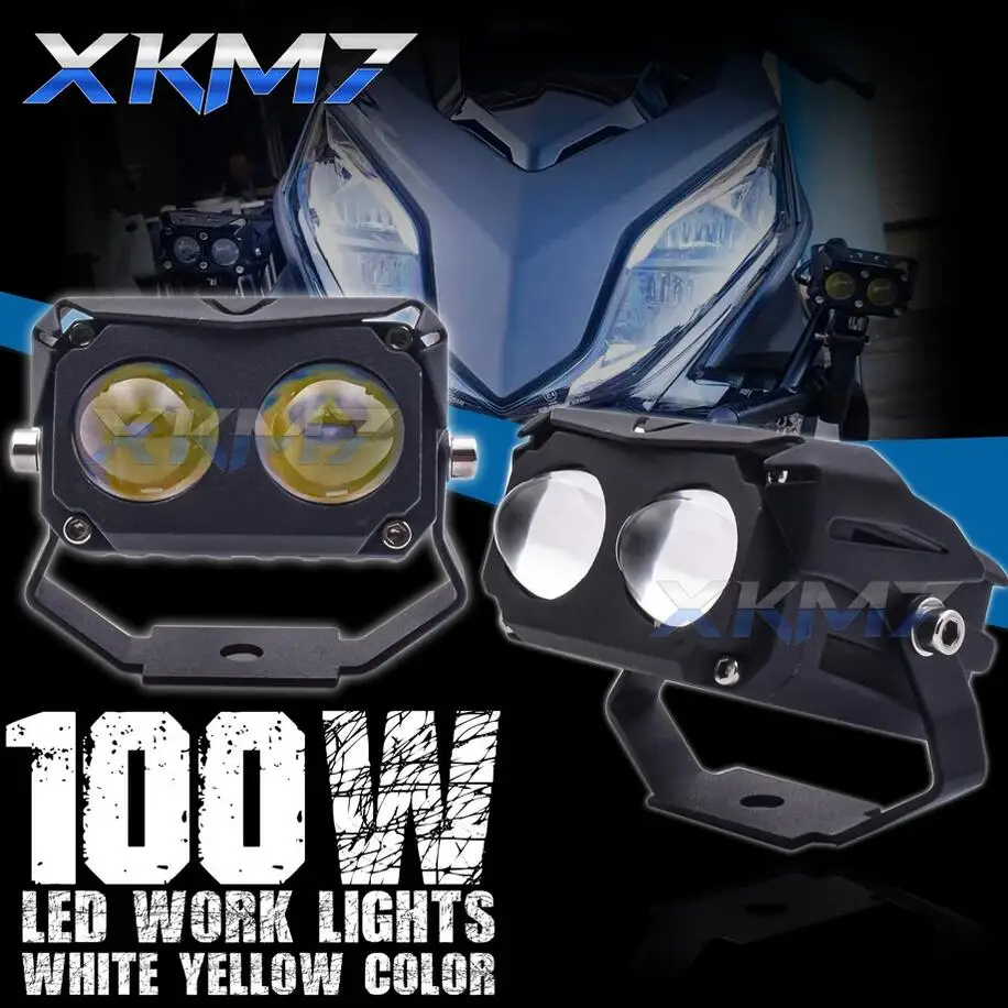 100W-LED-Spotlights-Motorcycle-Fog-Light-12V-24V-LED-Work-Light-Bar ...