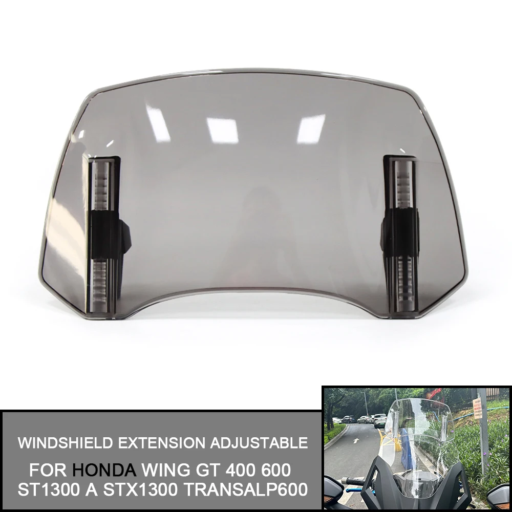 Motorcycle-Windshield-Extension-Spoiler-Windscreen-Air-Deflector-For ...
