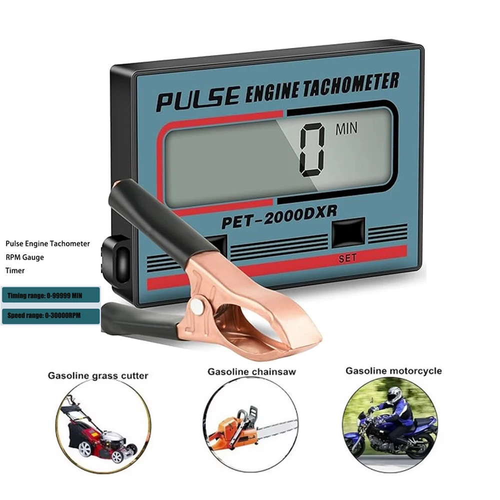 Handheld-Digital-Induction-Chainsaw-Tachometer-Gasoline-Engine-Tachometer-LCD-Display-Tach-Gauge ...