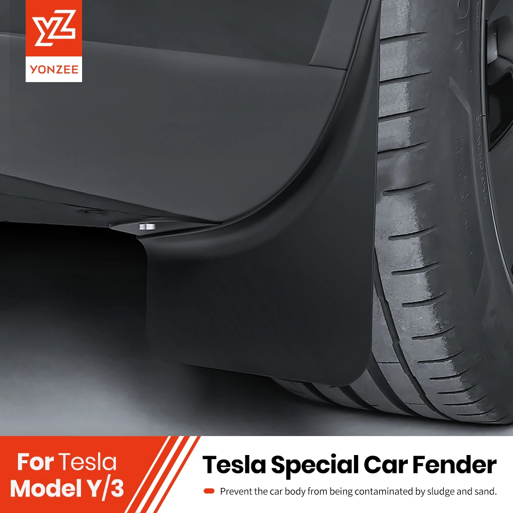 For-Tesla-Model-3-Model-Y-2021-2023-4PCS-Front-Rear-Wheel-Mud-Flaps ...