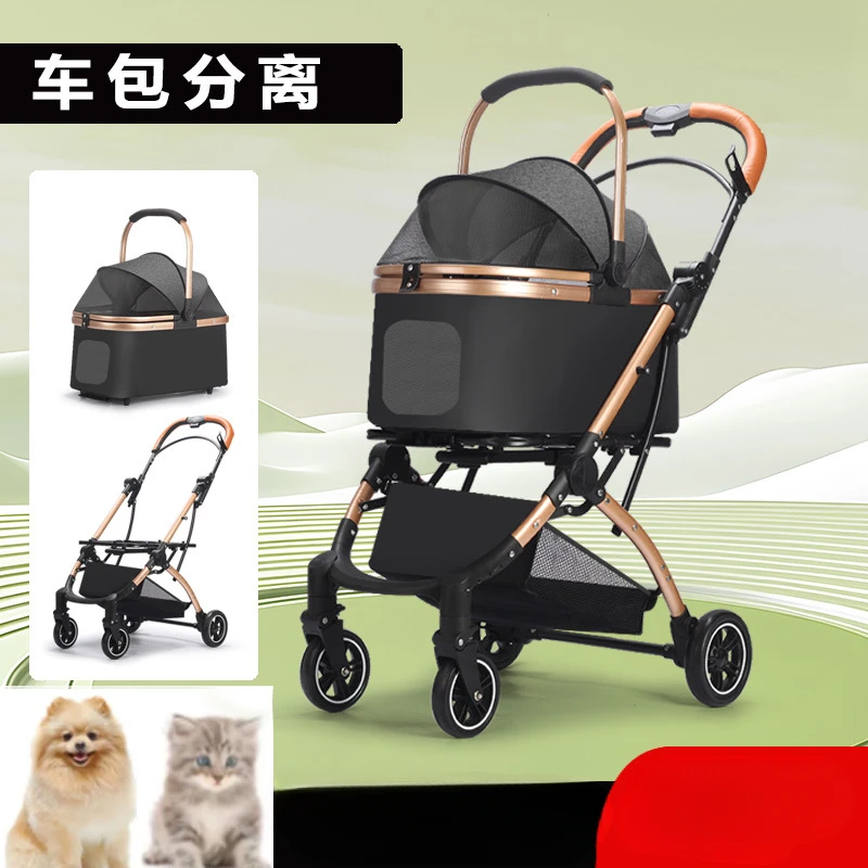 Foldable-and-Lightweight-Pet-Cart-for-Dogs-Cats-Small-Dogs-and-Teddy ...