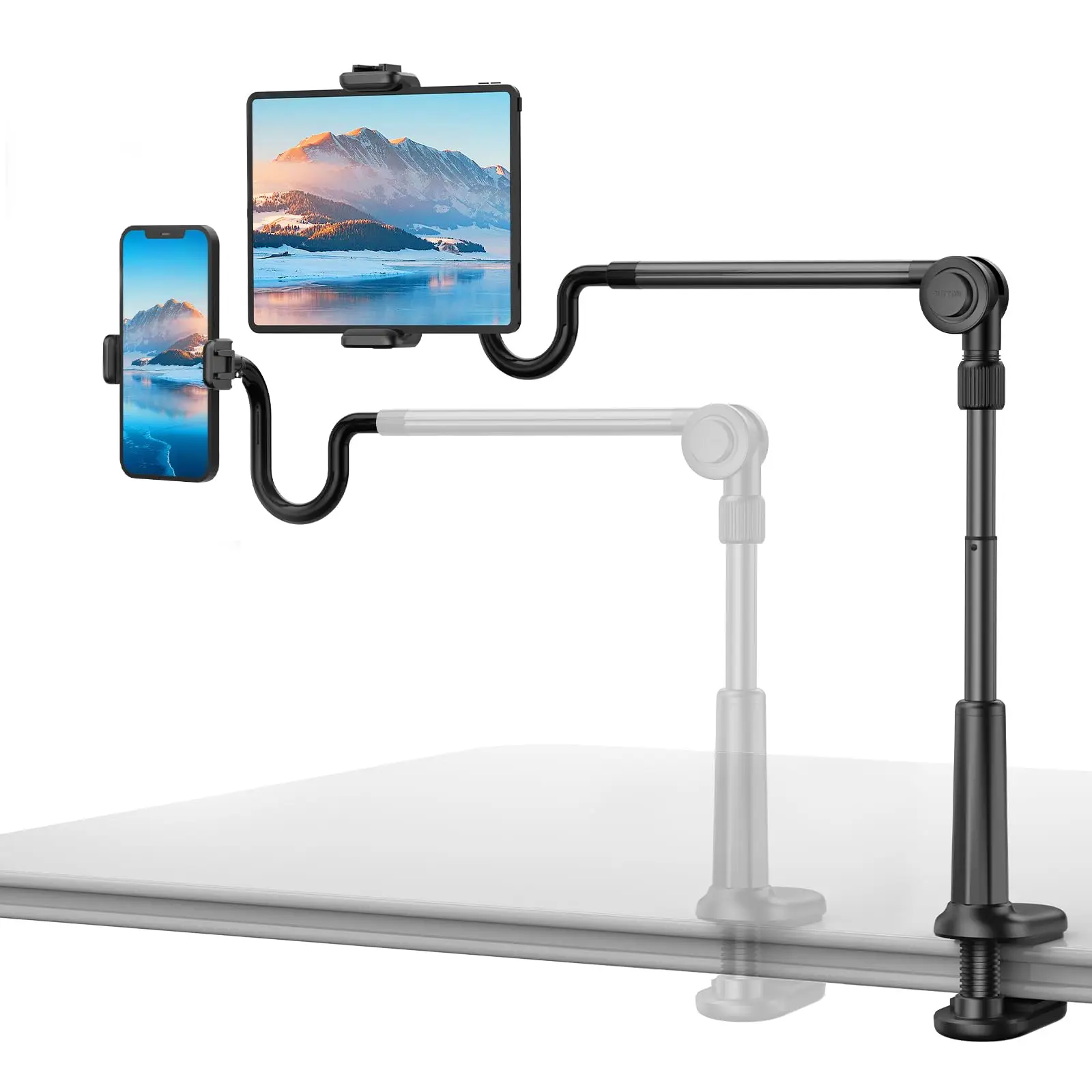 Phone-Tablet-Holder-for-Bed-Gooseneck-Stand-Mount-Stand-for-Recording ...