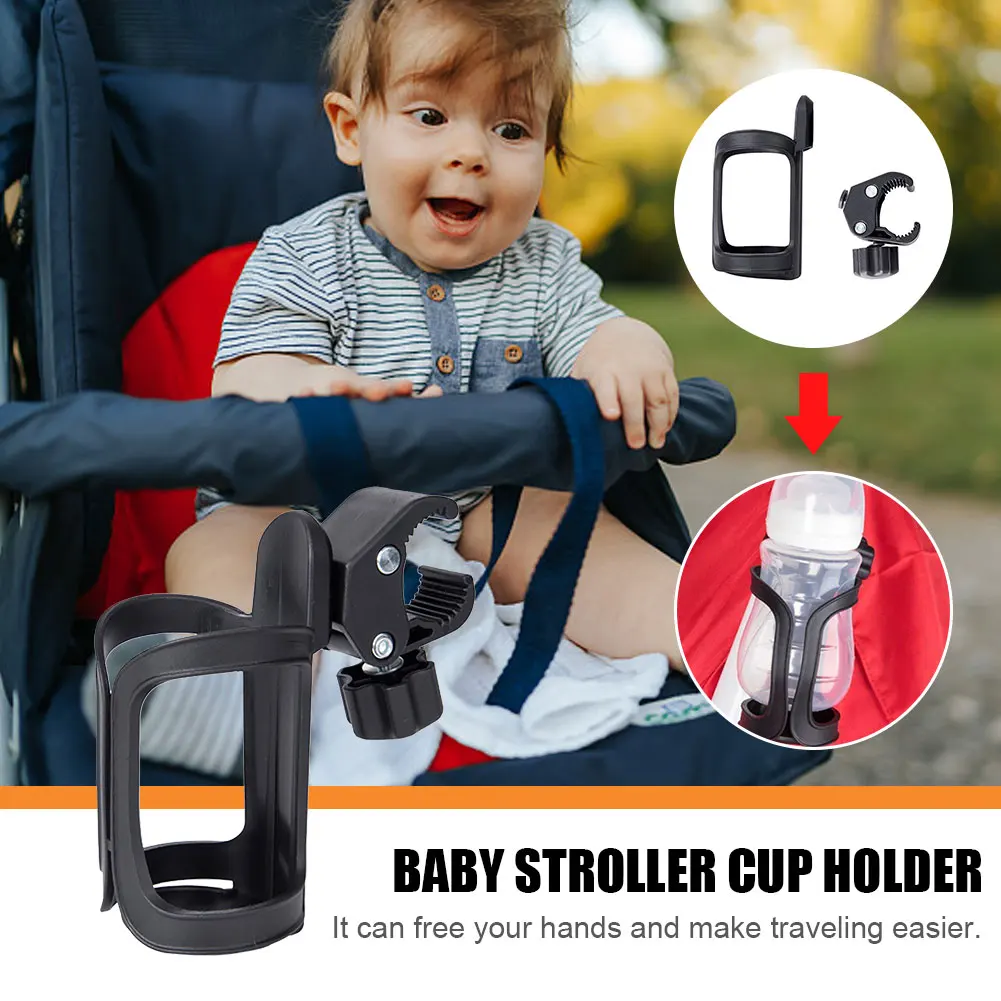Stroller Cup Holder Universal Cup Holder 360 Degrees Rotation Bike Cup ...