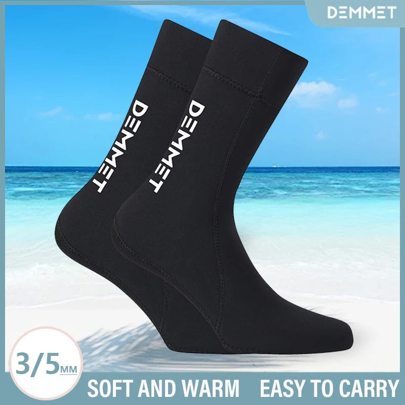 HOT 1.5MM/3MM/5MM Neoprene Diving Socks Non-slip Adult Warm Patchwork ...