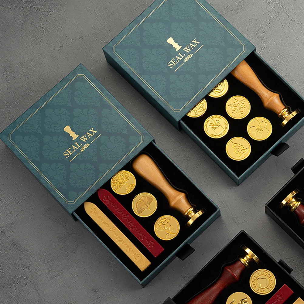 Wax Seal Stamp Set Box Kit | Kit Wax Seal Stamp Wedding | Stamp Seal ...