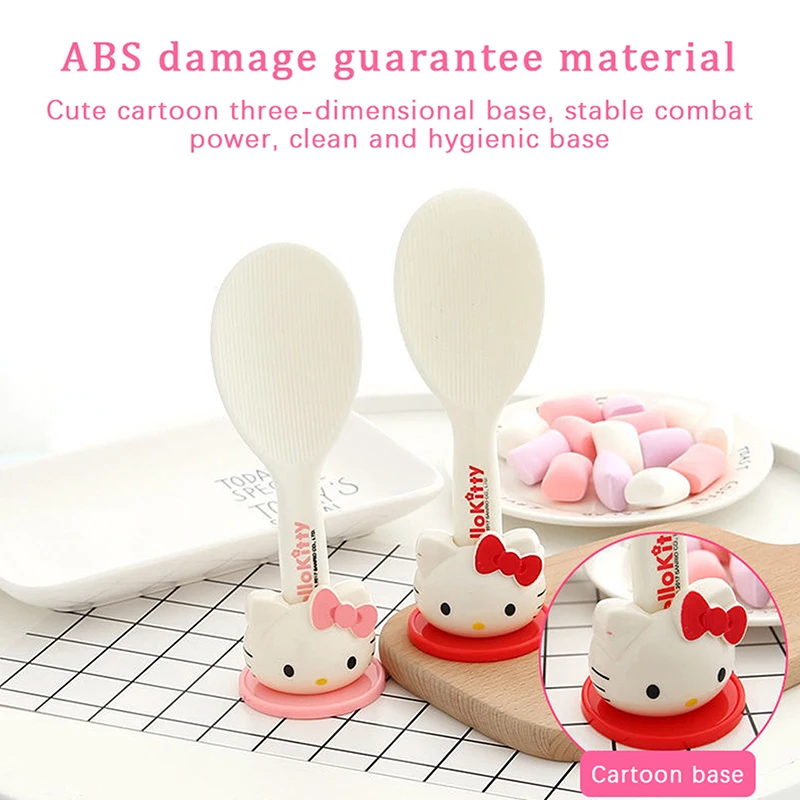 Sanrio-Hello-Kitty-Rice-Spoon-Cooker-Ladle-With-Base-Non-Stick-Spoon ...