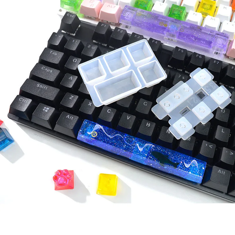 DIY Set Manual Mechanical Gaming Keyboard Key Caps Resin Clavier ...