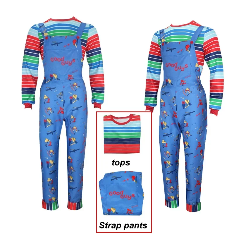 Disfraz-de-cosplay-de-Chucky-para-ni-os-y-adultos-traje-de-camisa-y ...