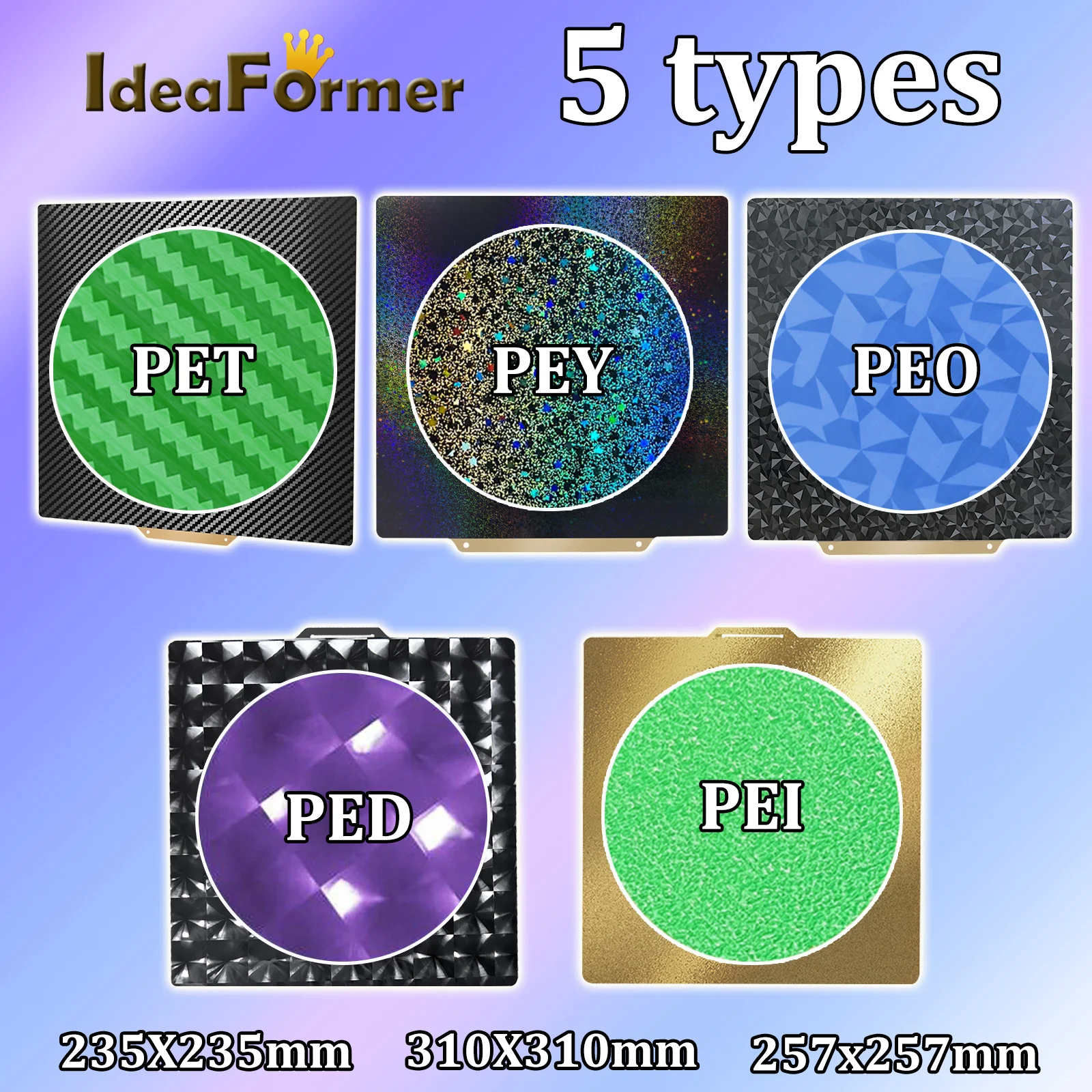 Double-Side-235-310-257-320-PED-PEY-PEO-PET-PEI-Build-Plate-Magnetic ...