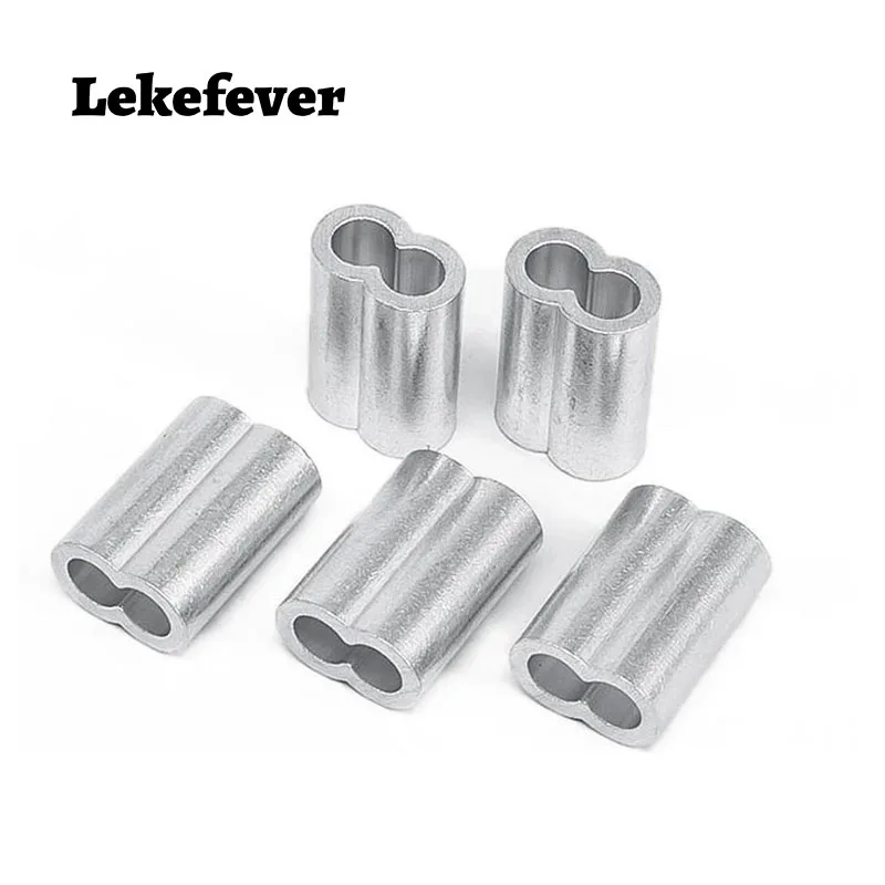 100PCS-Wire-Rope-Aaluminum-Sleeve-Figure-8-Round-Oval-Loop-Rugged-Cord ...