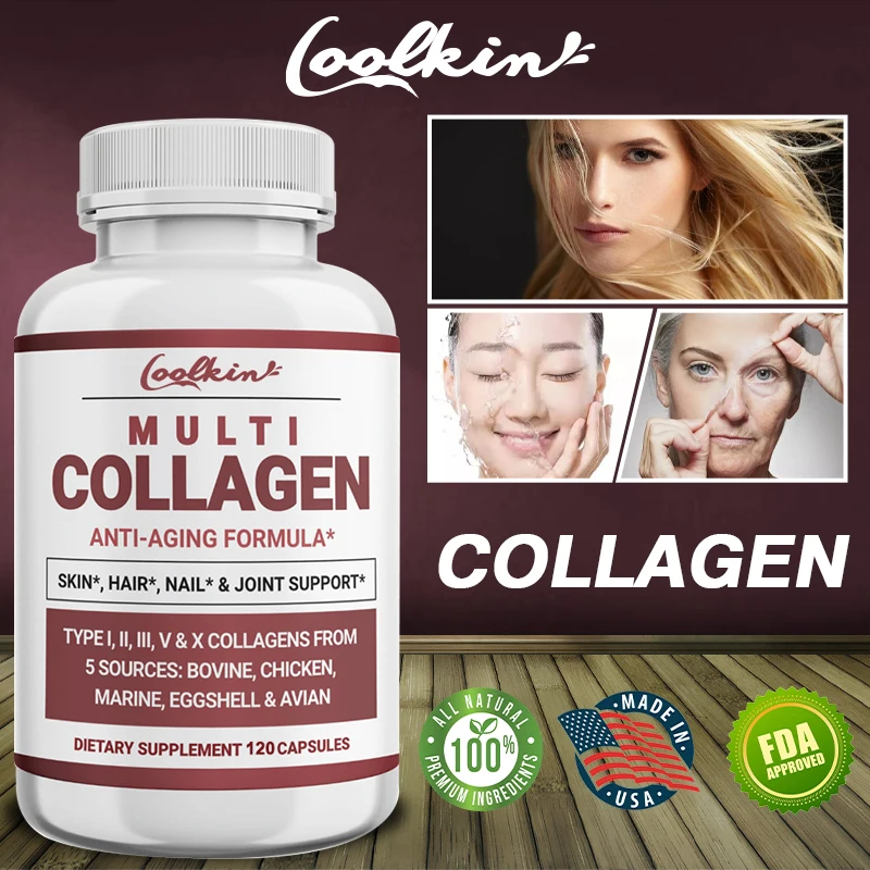 Multi-Collagen-Peptides-Powder-Capsules-Bovine-Chicken-Eggshell-Bird ...