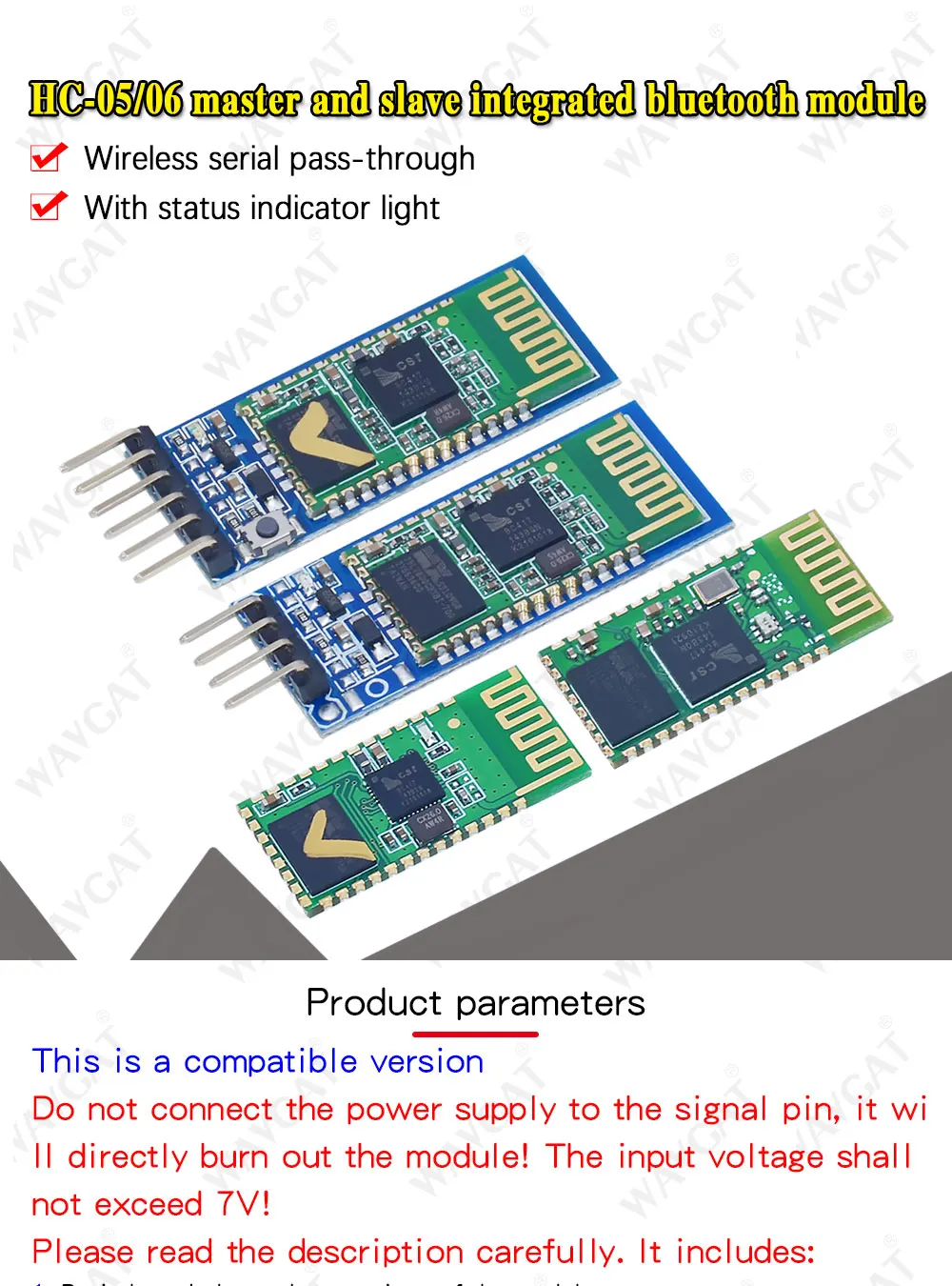 Circuits intégrés,HC-05 SMD--Module Esclave Transmetteur Bluetooth Hc-05 Ou Hc-06, Circuit ...