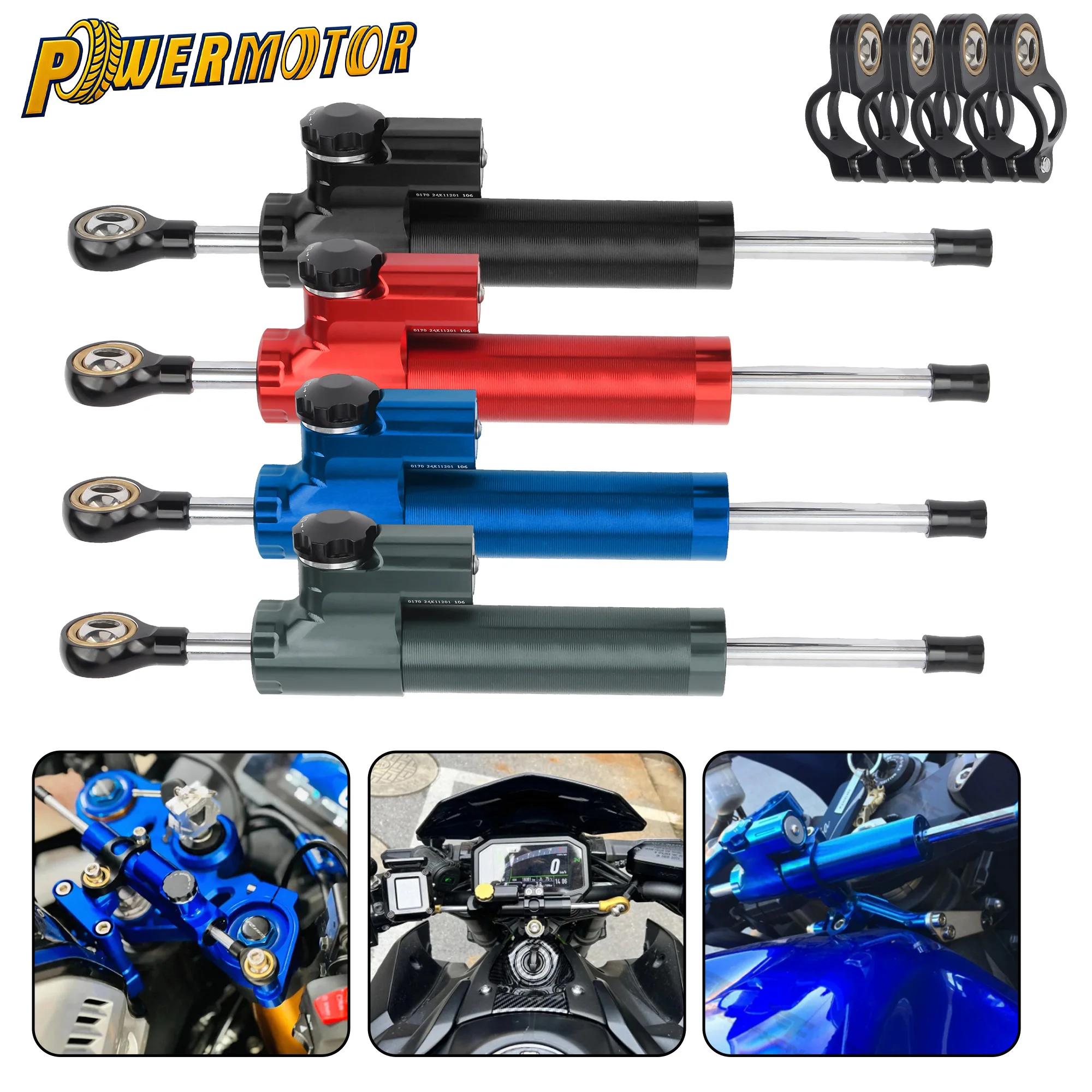 Universal Motorcycle Steering Damper Stabilizer Safety Control CNC ...