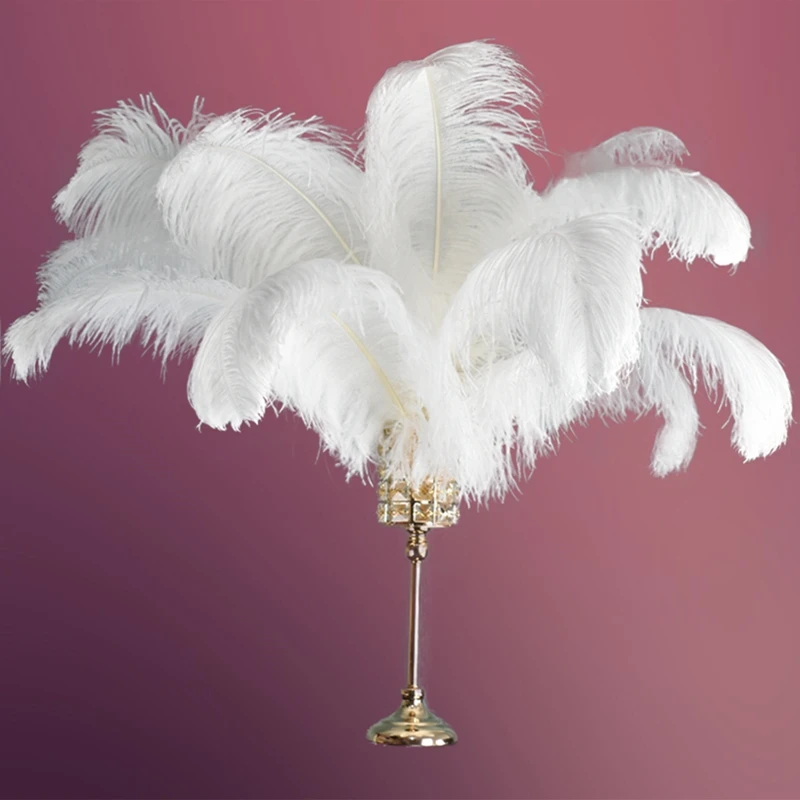 White Ostrich Feather Decor 15-70cm Big Long Ostrich Feathers Crafts ...