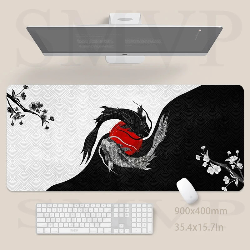 YinYang-Fish-Large-Mouse-Pad-100x50cm-Big-Computer-Desk-Pad-Gaming ...