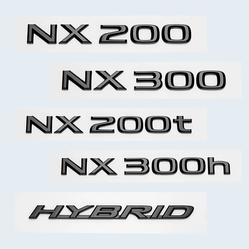 Glossy-Black-ABS-Letters-NX200-NX300-NX200t-NX300h-HYBRID-Emblem-For ...