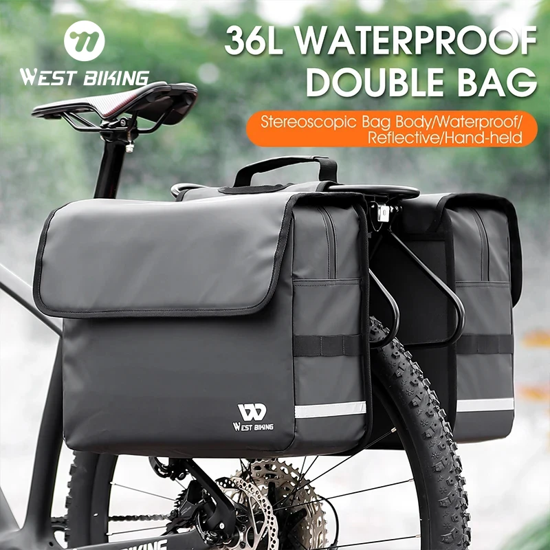 WEST-BIKING-36L-Bicycle-Bag-Waterproof-Two-Double-Side-Rear-Rack-Bags ...