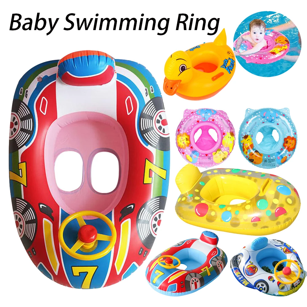 Kid-Swimming-Floating-Ring-Smooth-Cartoon-Baby-Swim-Pool-Inflatable ...