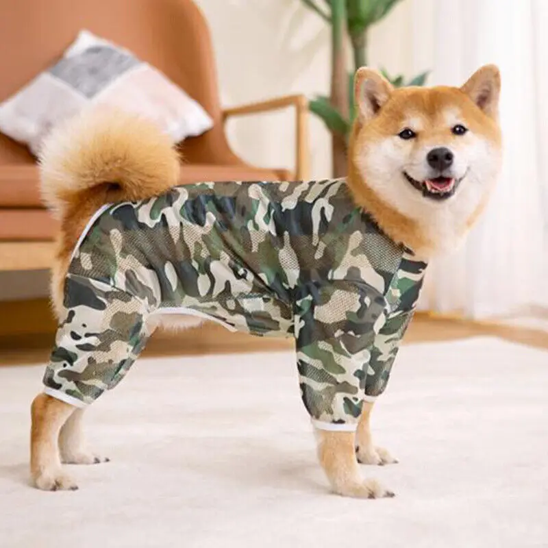 Large-Dog-Clothing-Jumpsuit-Mesh-Prints-Trousers-Dog-Clothes-For-Large ...
