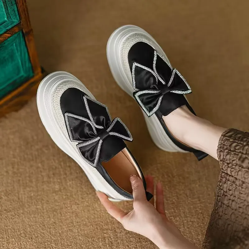 French-platform-loafers-women-s-spring-new-bow-platform-shoes-a-step ...