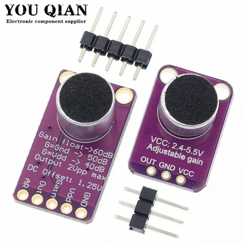 Placa amplificadora AGC de micrófono MAX9814, módulo de Sensor de ...