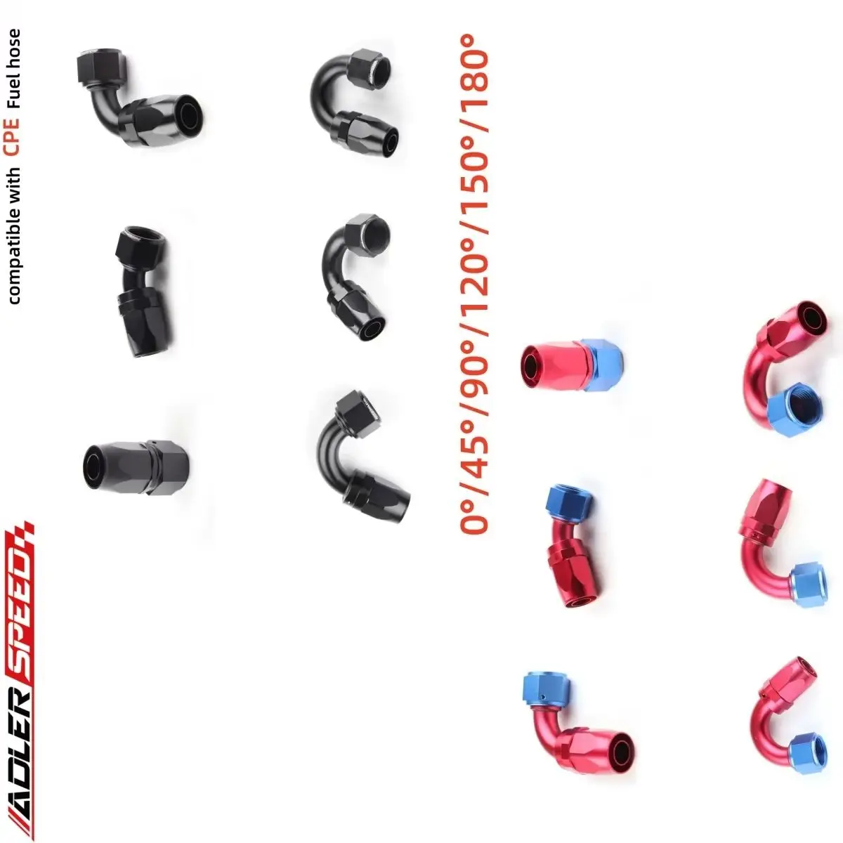 CPE Swivel Hose End Fitting Adapter AN20 20ANStraight 0°/45°/90°/120 ...