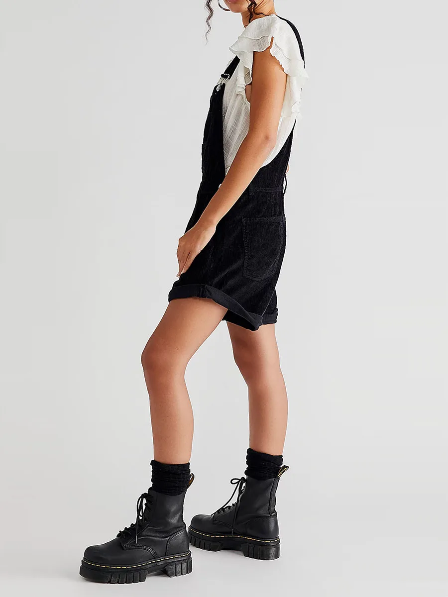 Macac-o-veludo-com-bolsos-para-mulheres-macac-es-casuais-shorts-com ...