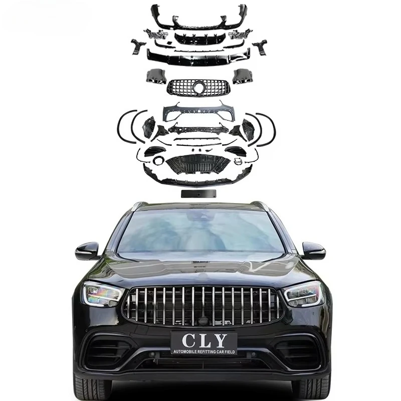 2020+ Bodykit for GLC SUV Modified GLC63S Front Car Bumper with Grille ...