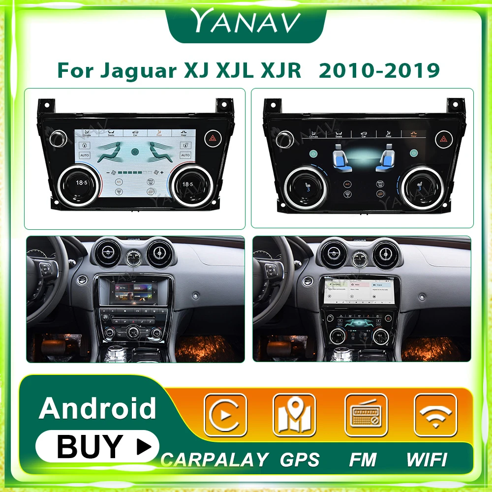 CAR Stereo For Jaguar XJ XJL XJR 2010 2019 Climate Control Touch LCD Screen AC Panel Android ...