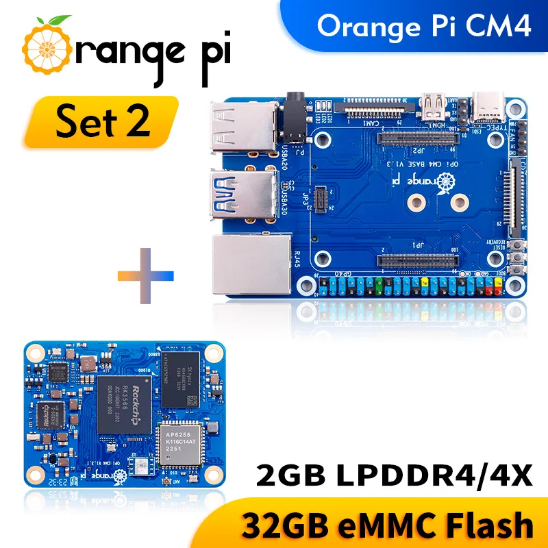 Orange-Pi-CM4-2GB-Ram-Base-Board-RK3566-32GB-Emmc-WIFI5-BT-Orangepi-CM4 ...