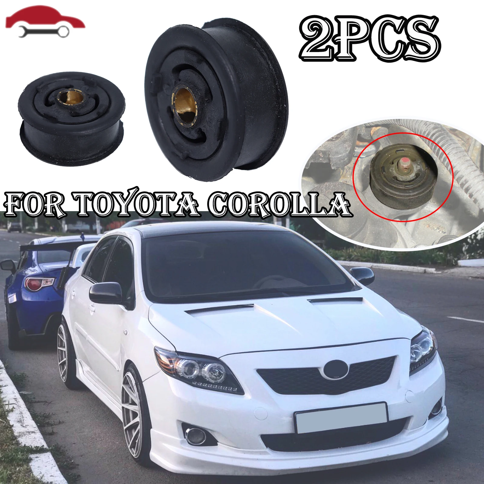 2pcs-Gear-Shift-Lever-Linkage-Shifter-Bushings-Repair-Kit-For-toyota-corolla-2009-2010-Accent ...