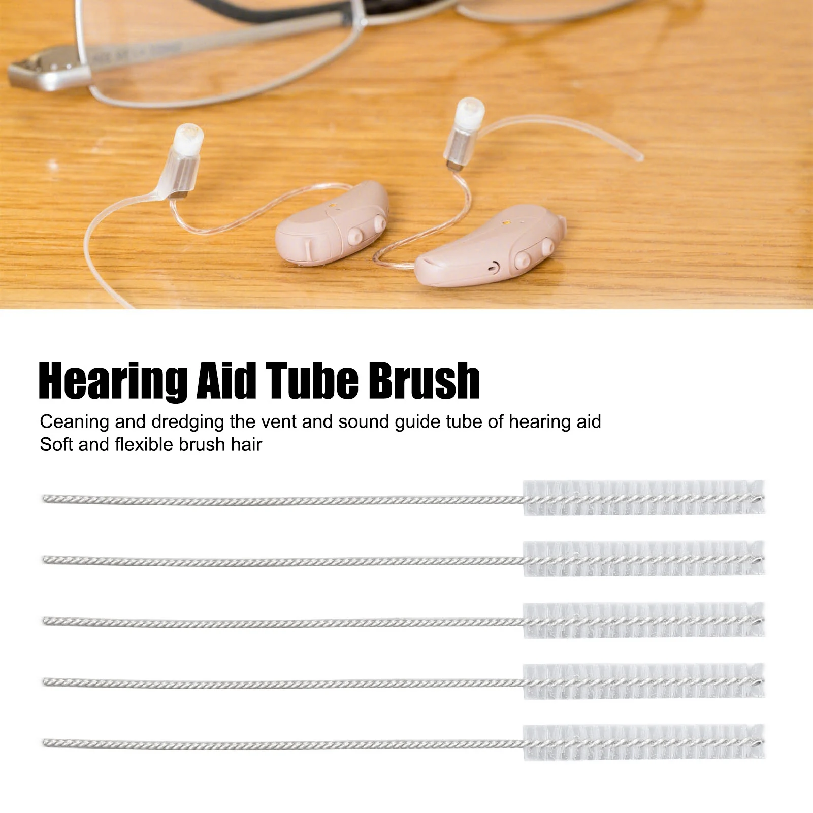10pcs Hearing Aid Vent Tube Brush 2.5mm Hearing Aid Vent Brush ...