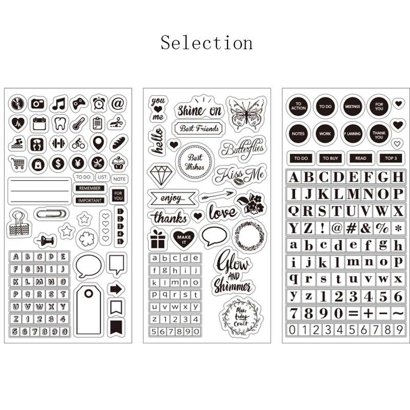 Filofax Scrapbooking For DIY Planner Journal Clear Stamp EM65316 ...