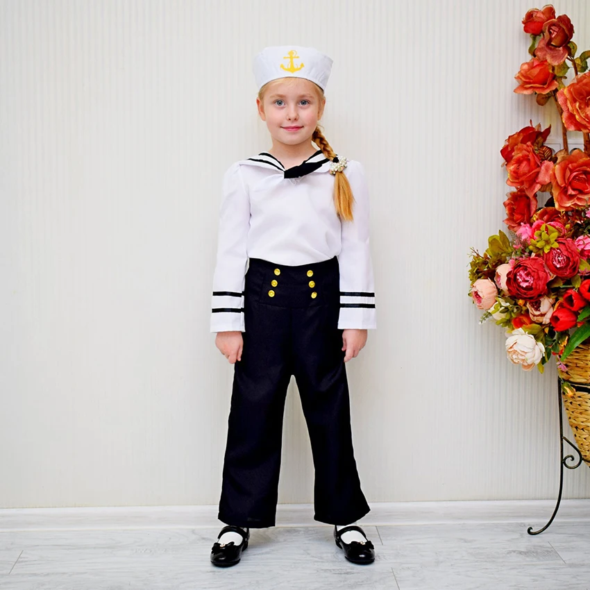 Navy Girl Uniform Sailor Costume Dress Seaman Cosplay Halloween Costume ...