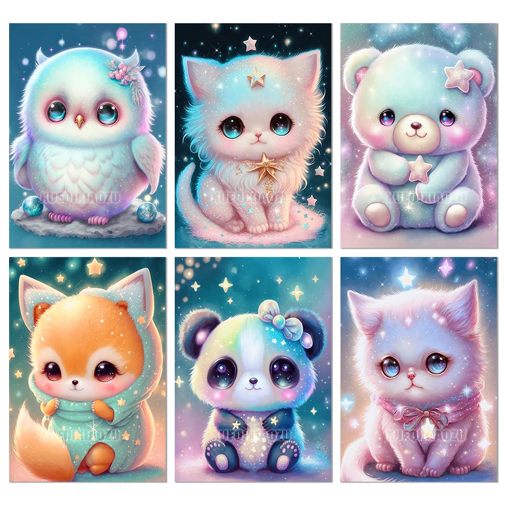 New Cute Little Bear Diamond Painting Art Picture Cartoon Animals ...
