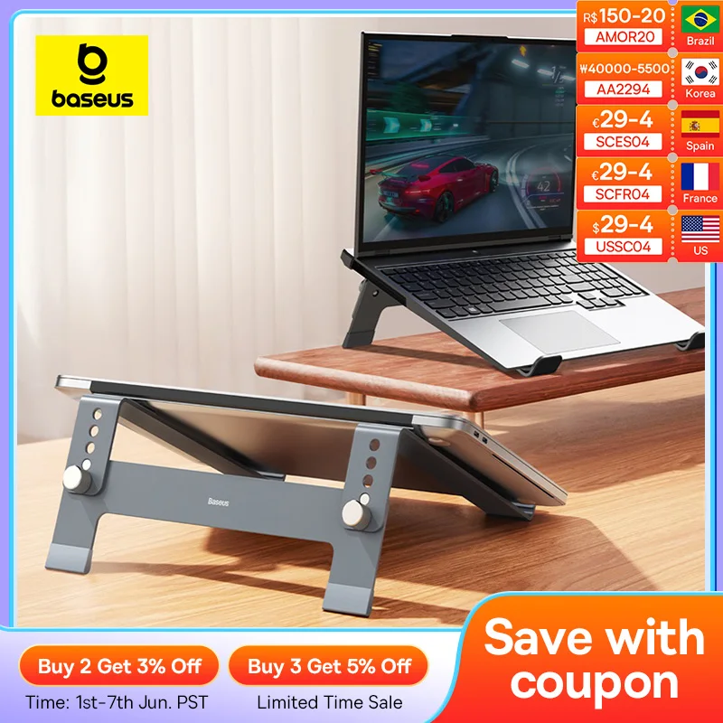 Baseus-Laptop-Stand-Support-for-Notebook-Aluminum-Alloy-4-Gears ...