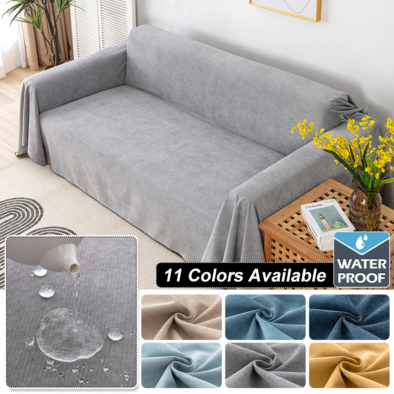 Manta-de-sof-impermeable-multiusos-cubierta-de-muebles-de-Color-s-lido ...