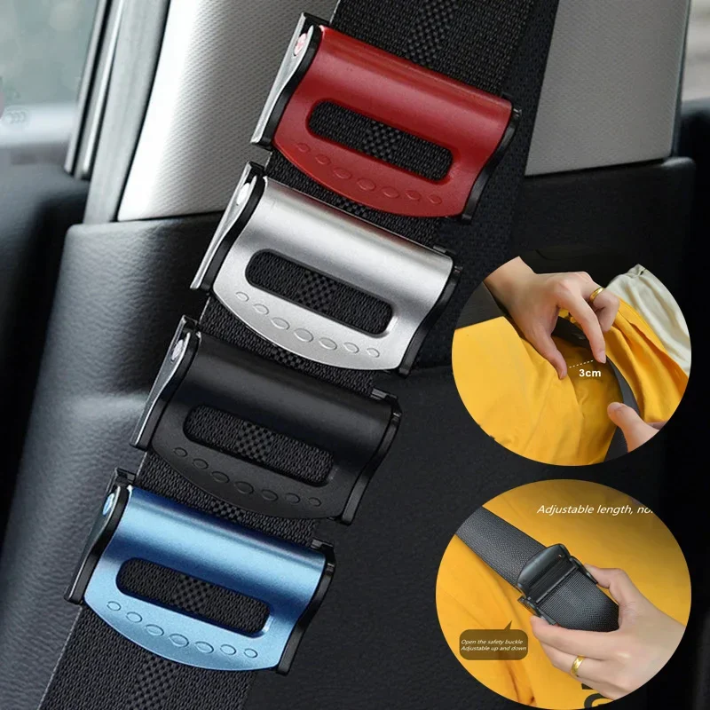 2PCS-Car-Seat-Belts-Clips-Universal-Safety-Adjustable-Auto-Stopper ...