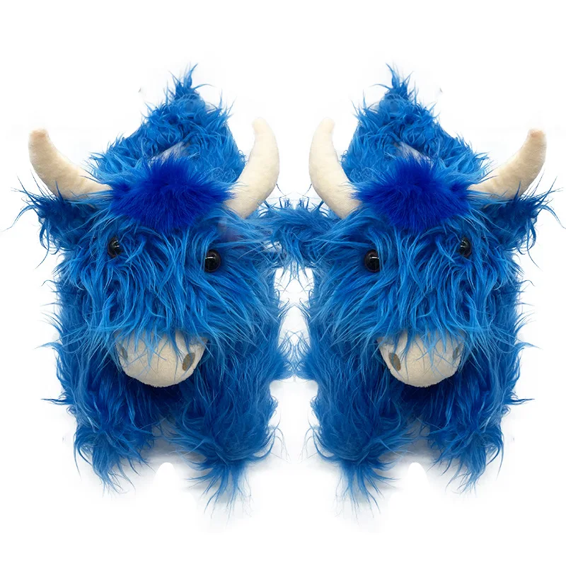 Soft and Fluffy Luxury Highland Cattle Slippers - Cool Cow Shop