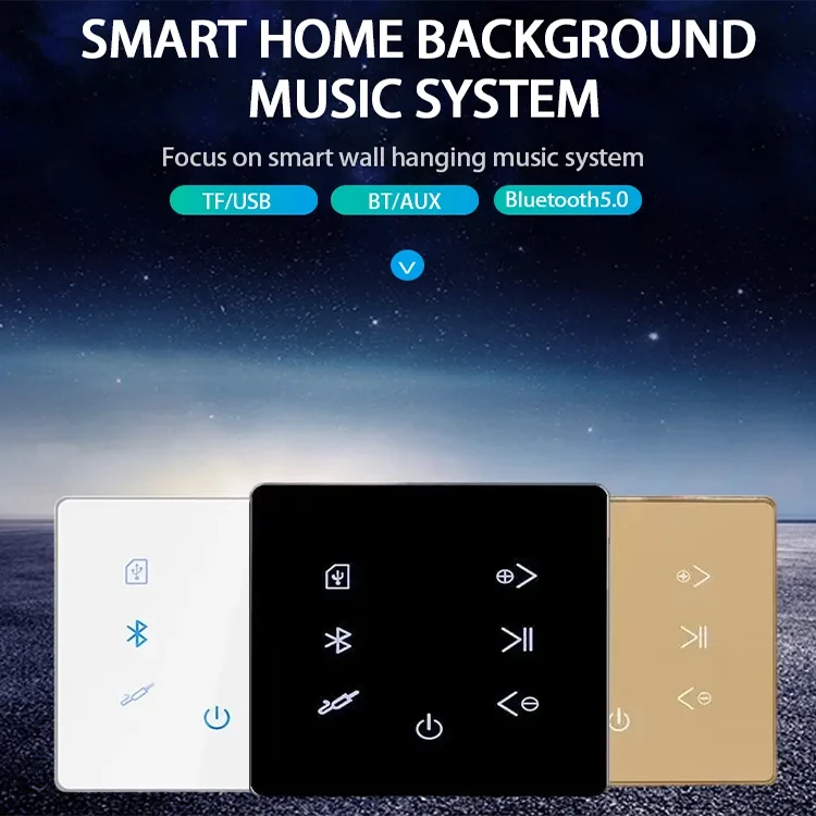 2-Channel-20W-Class-D-In-Wall-Amplifier-Audio-Touch-Screen-Bluetooth ...