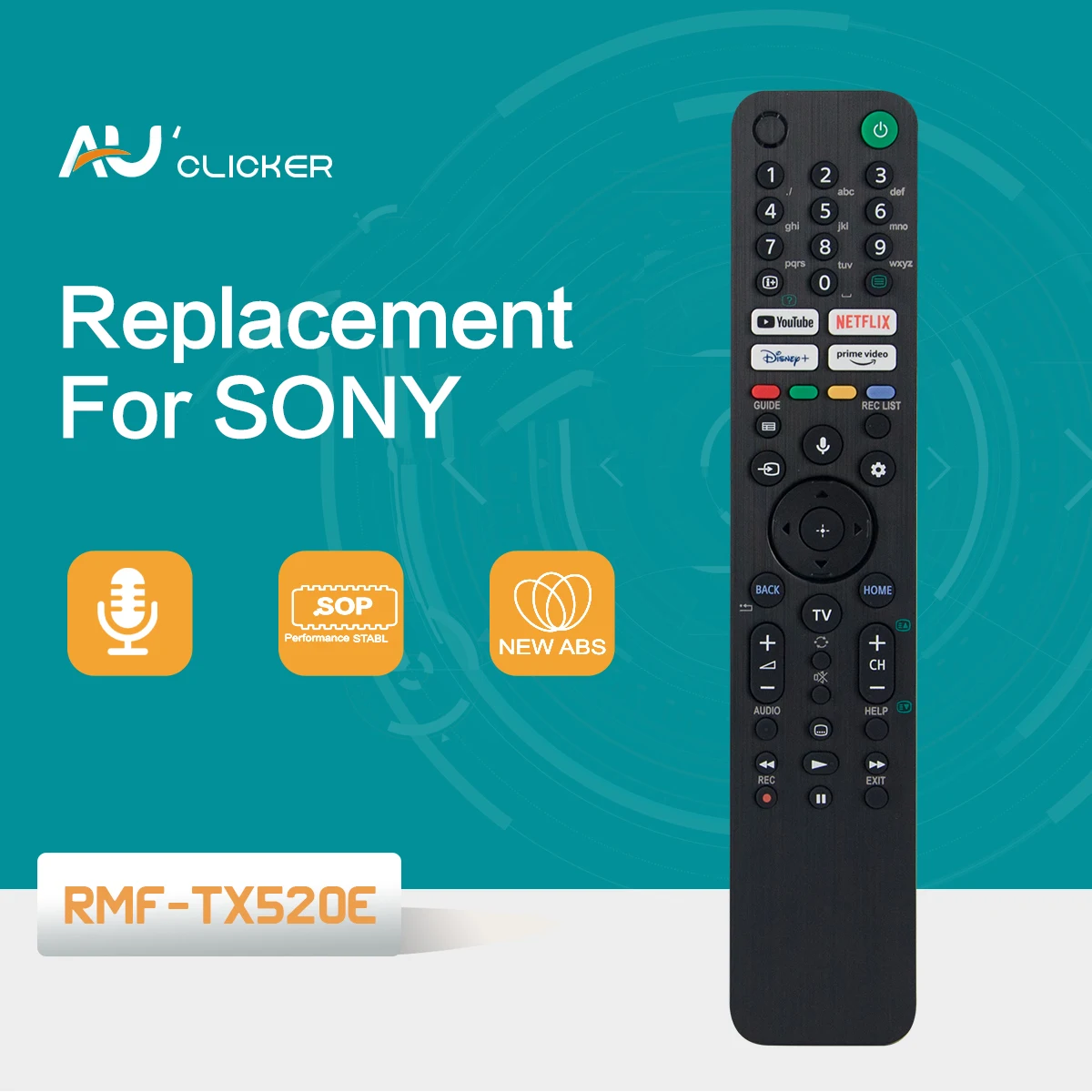 New RMF-TX520E Voice TV Remote Control For Sony Series 4K 8KHD Smart TV ...