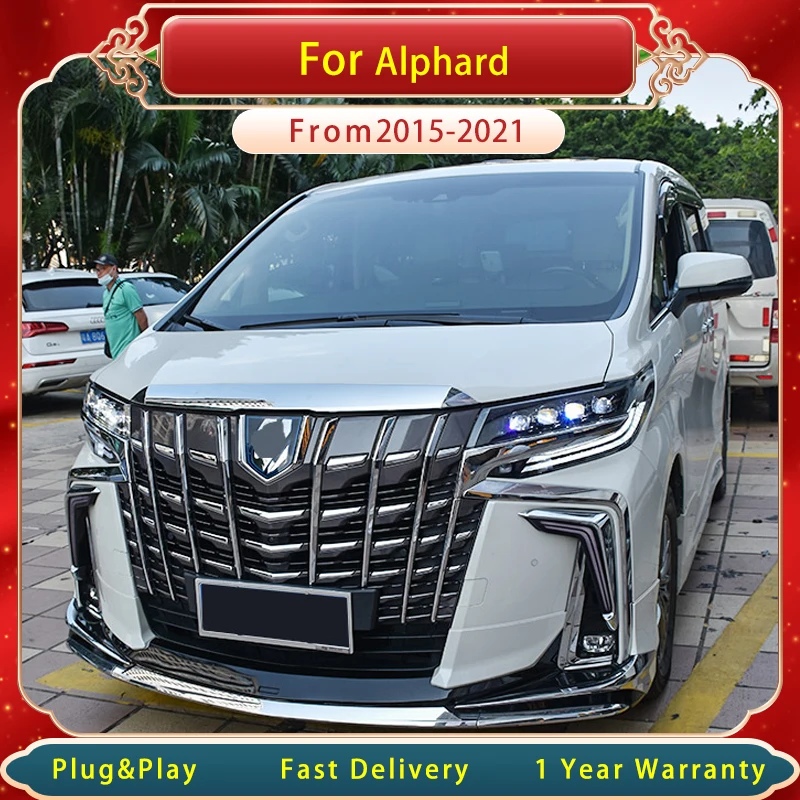Car-Head-Lamp-For-Toyota-Alphard-2015-2021-LED-Headlight-Dynamic-Turn ...