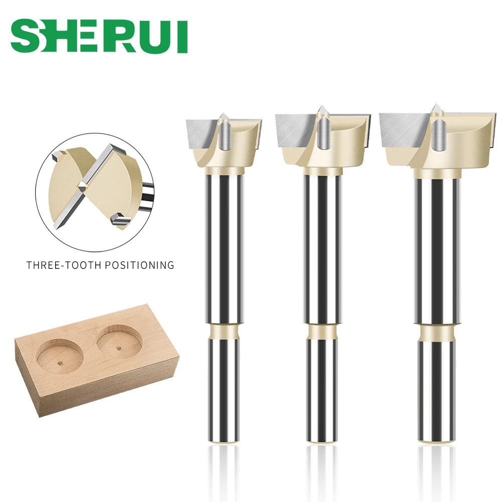 15-60mm Forstner Drill Bit Carbide Hinge Boring Hole Saw Cutter ...