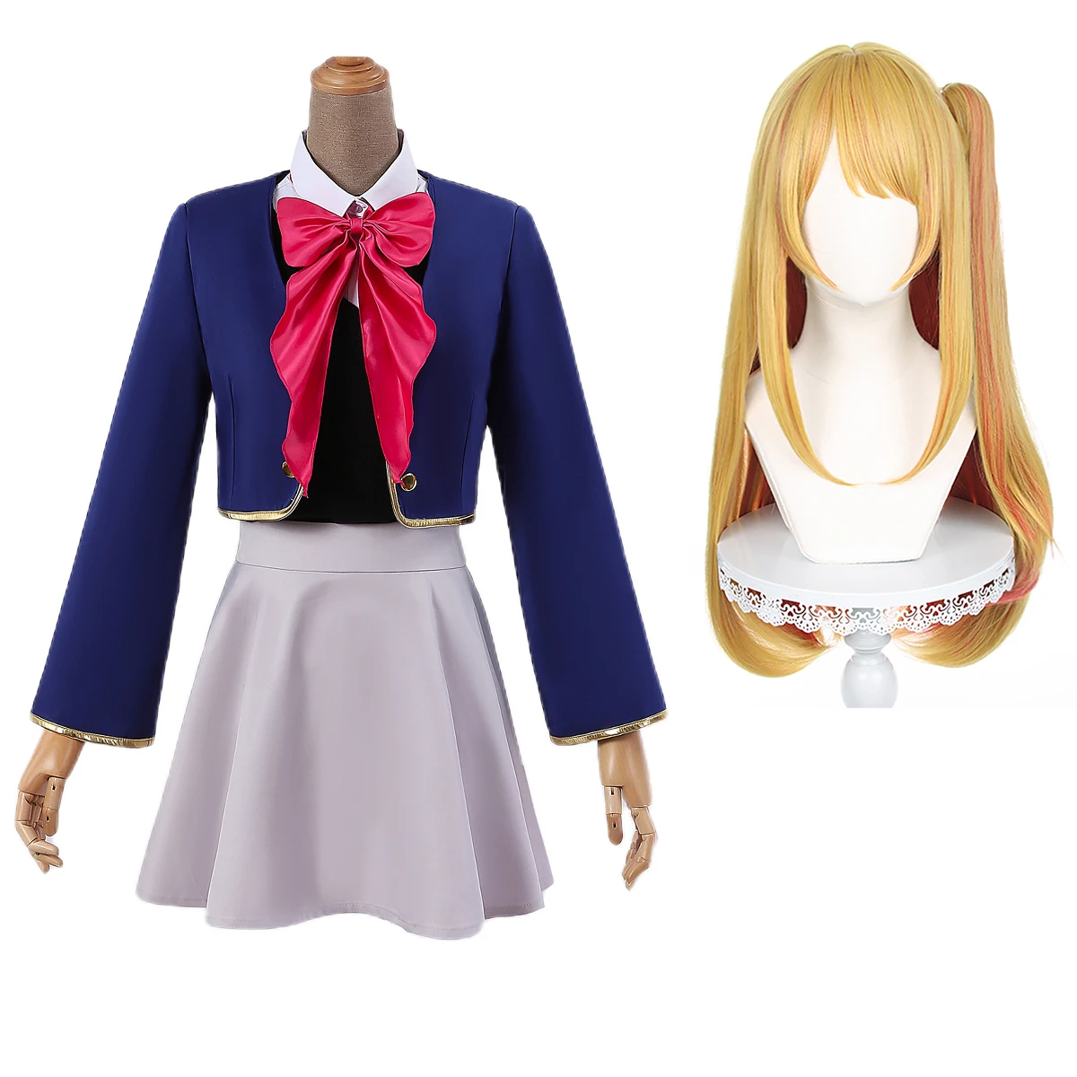 HOLOUN-OSHI-NO-KO-Anime-Rubii-Ruby-Hoshino-Cosplay-Costume-Wig-School ...
