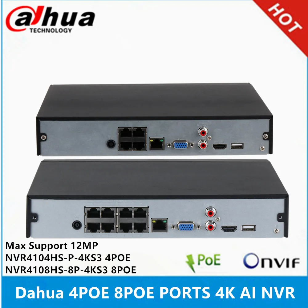 Dahua-NVR-4K-NVR4108HS-8P-4KS3-8POE-8CH-NVR4104HS-P-4KS3-4POE-4CH-H-265 ...