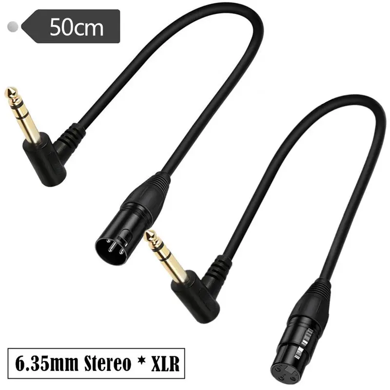 Environmentally Friendly Pure Copper Core XLR Male Female To 90 ° Elbow ...