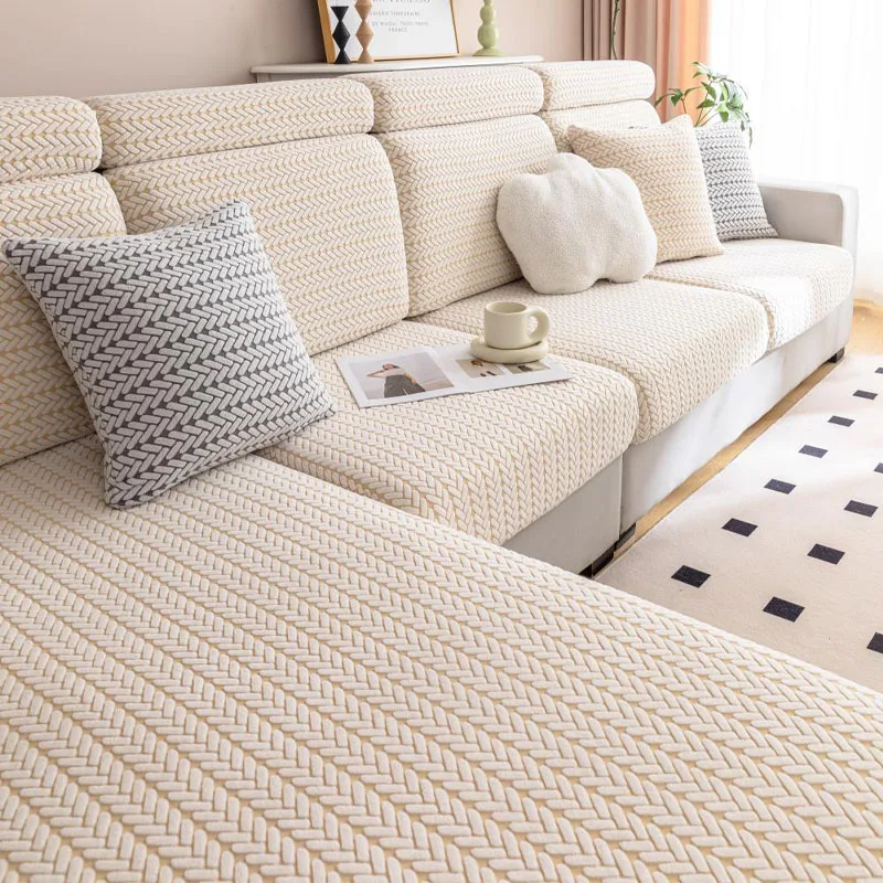 Ellipse-Stripe-Sofa-Cover-Elastic-Cushion-Cover-with-High-Stretch-and ...